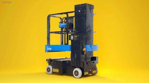 modelo 3d Self-propelled lift Work Platform Hight and Low Poly PBR ...