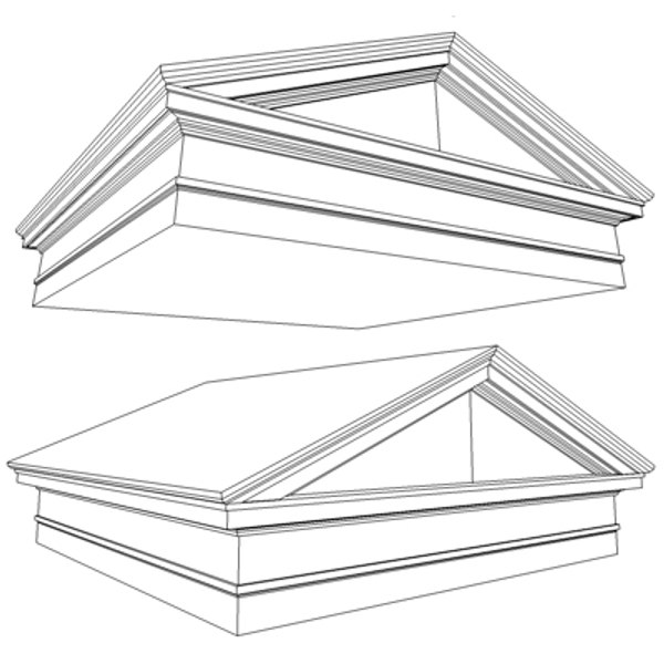 modèle 3D de Fronton toscan romain et Architrave - TurboSquid 462884