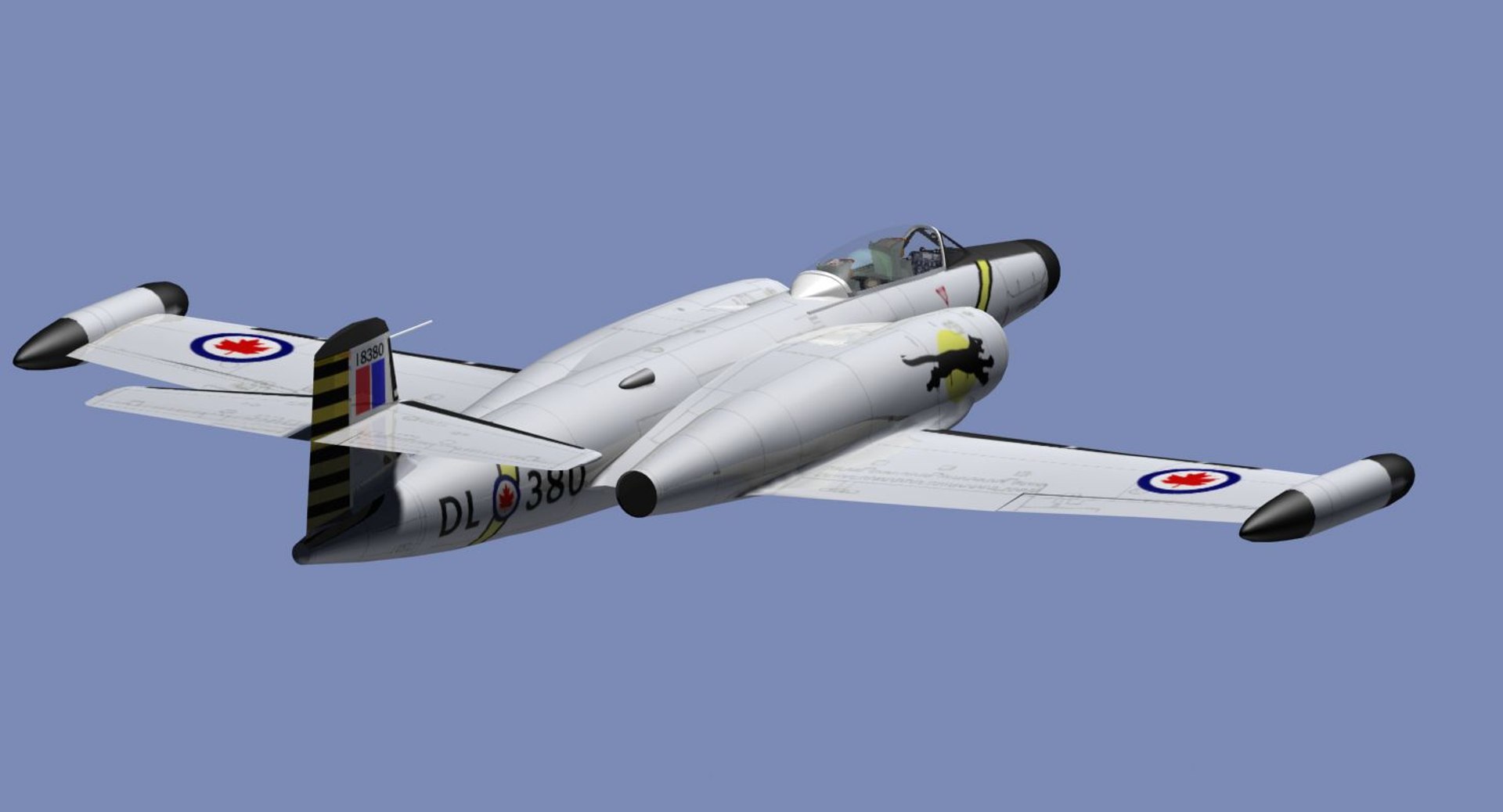 3D Rcaf Cf-100 - TurboSquid 1319705