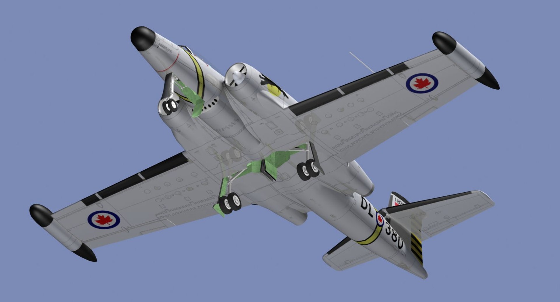 3D Rcaf Cf-100 - TurboSquid 1319705