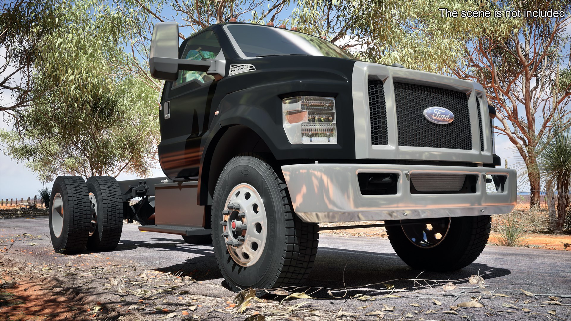 3D Ford F-650 Crew Cab Chassis - TurboSquid 2152174