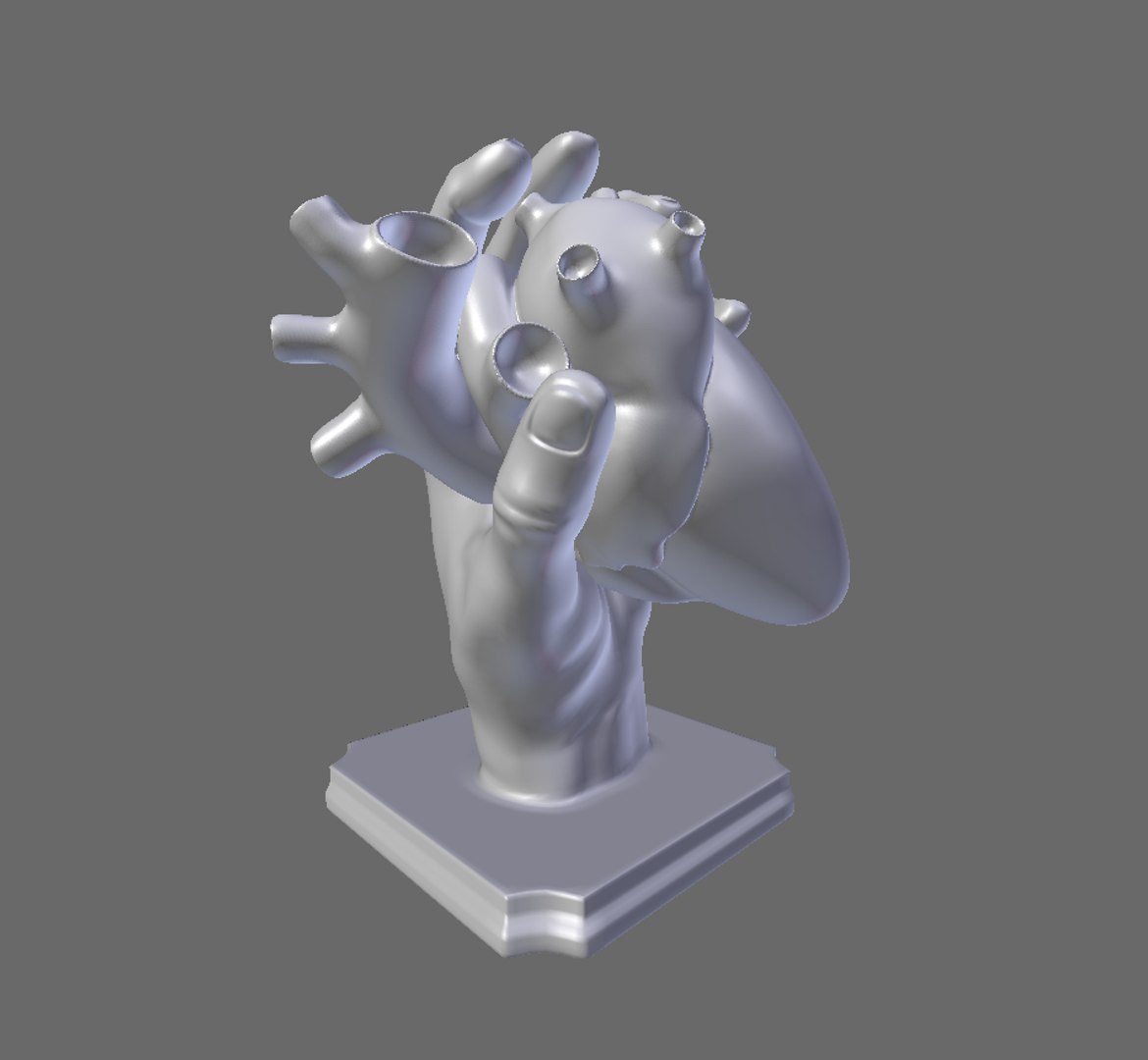 3D Model Hand Heart Statue - TurboSquid 1700909