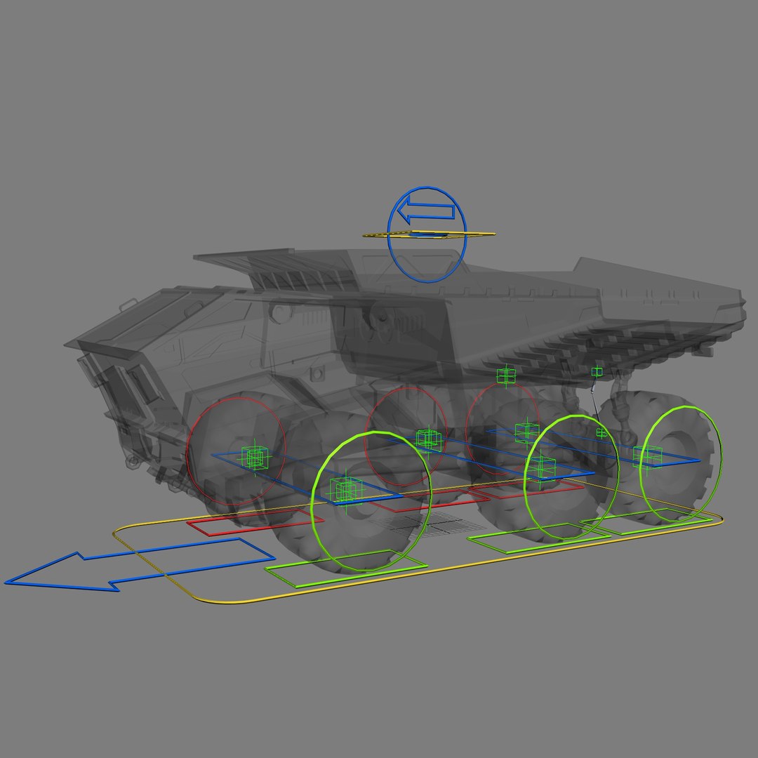 sci-fi dump truck 3d max