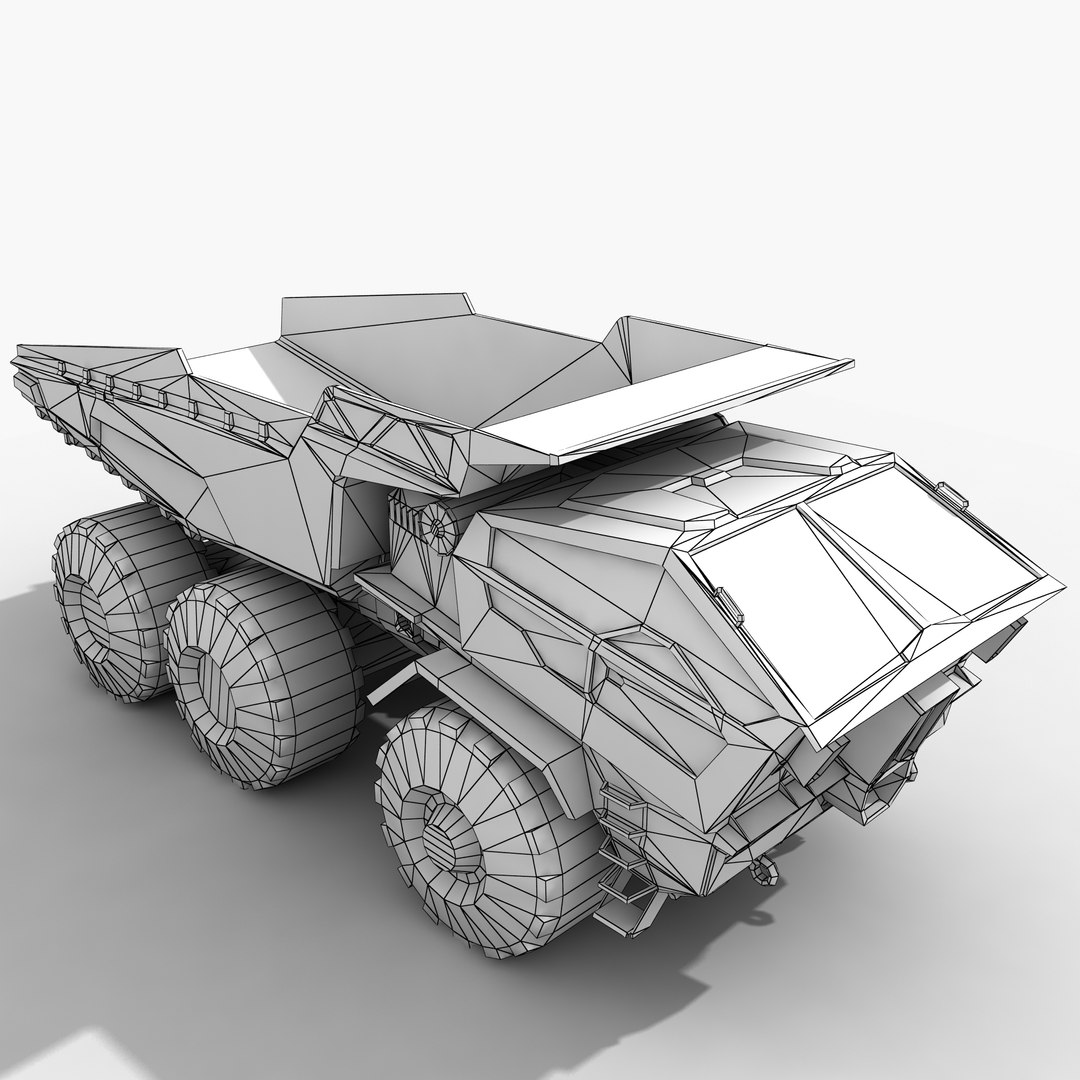 sci-fi dump truck 3d max