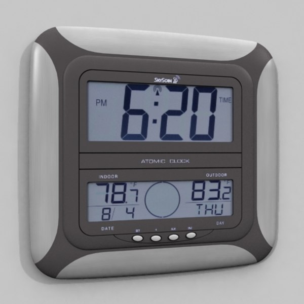 atomic wall clock 3d max