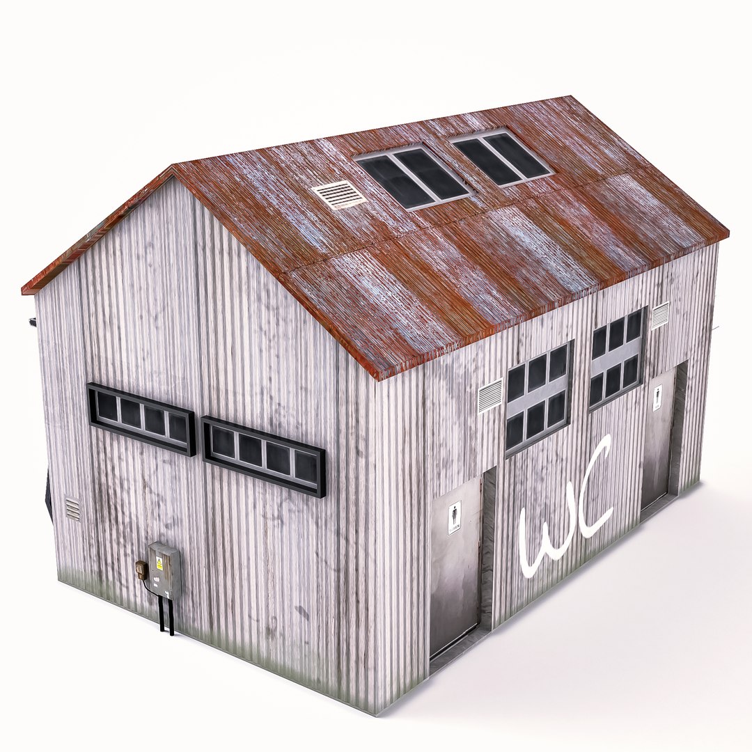 3D wc building - TurboSquid 1589995