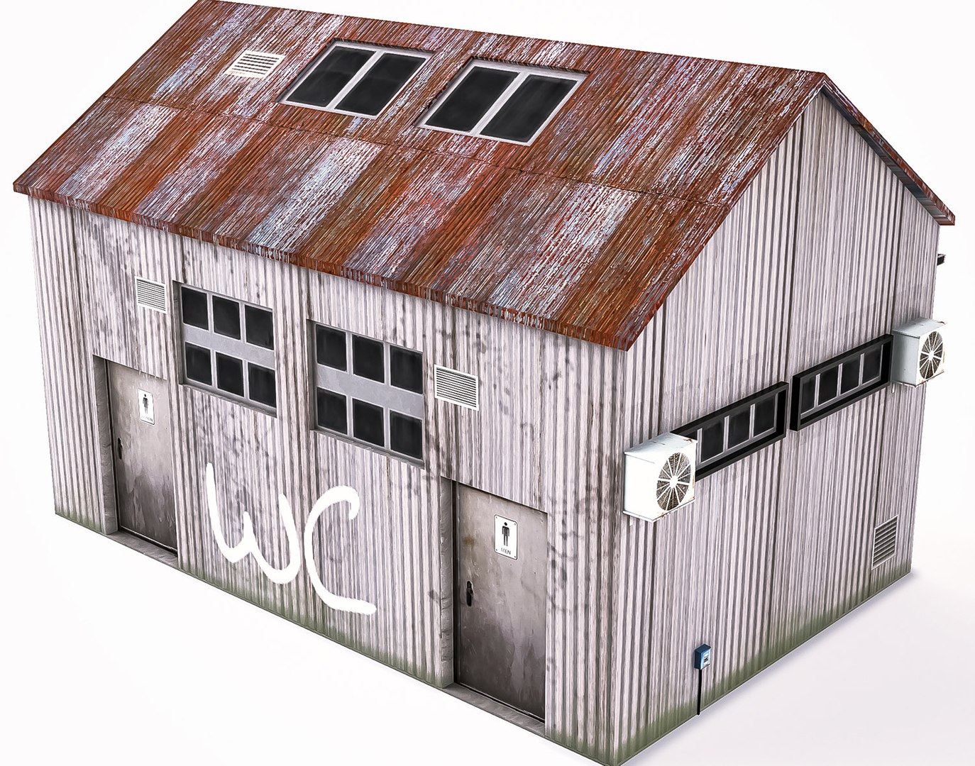 3D wc building - TurboSquid 1589995