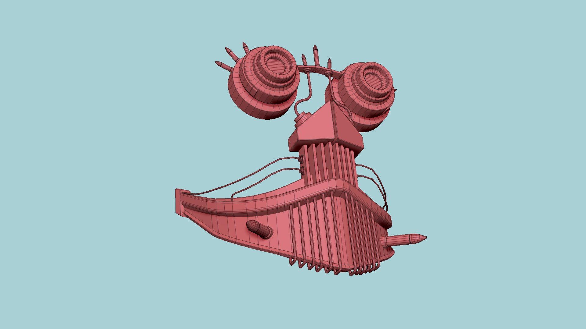 3D Steampunk Mask A07 White Skull - SciFi Character Design Model ...