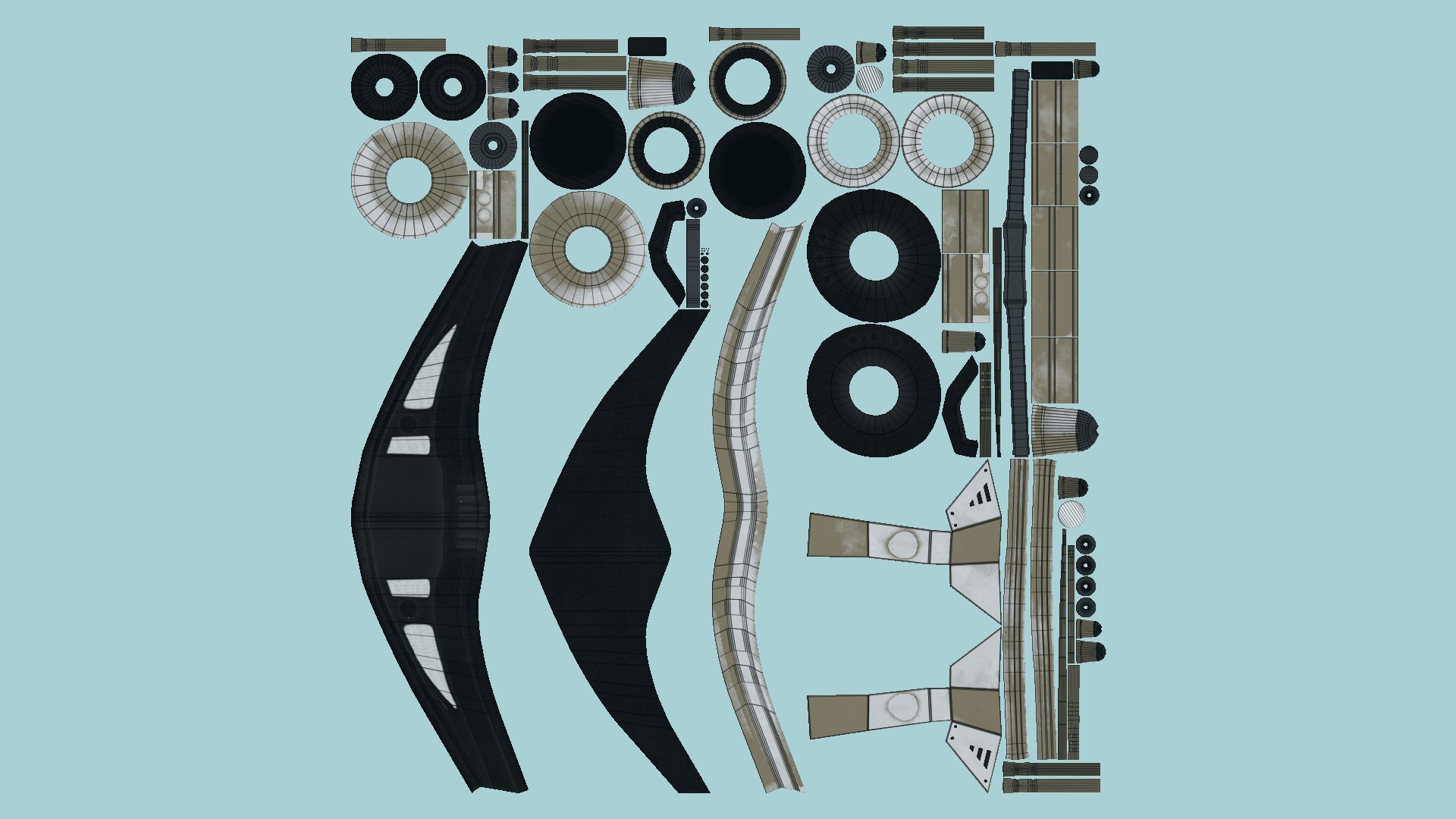 3D Steampunk Mask A07 White Skull - SciFi Character Design Model ...