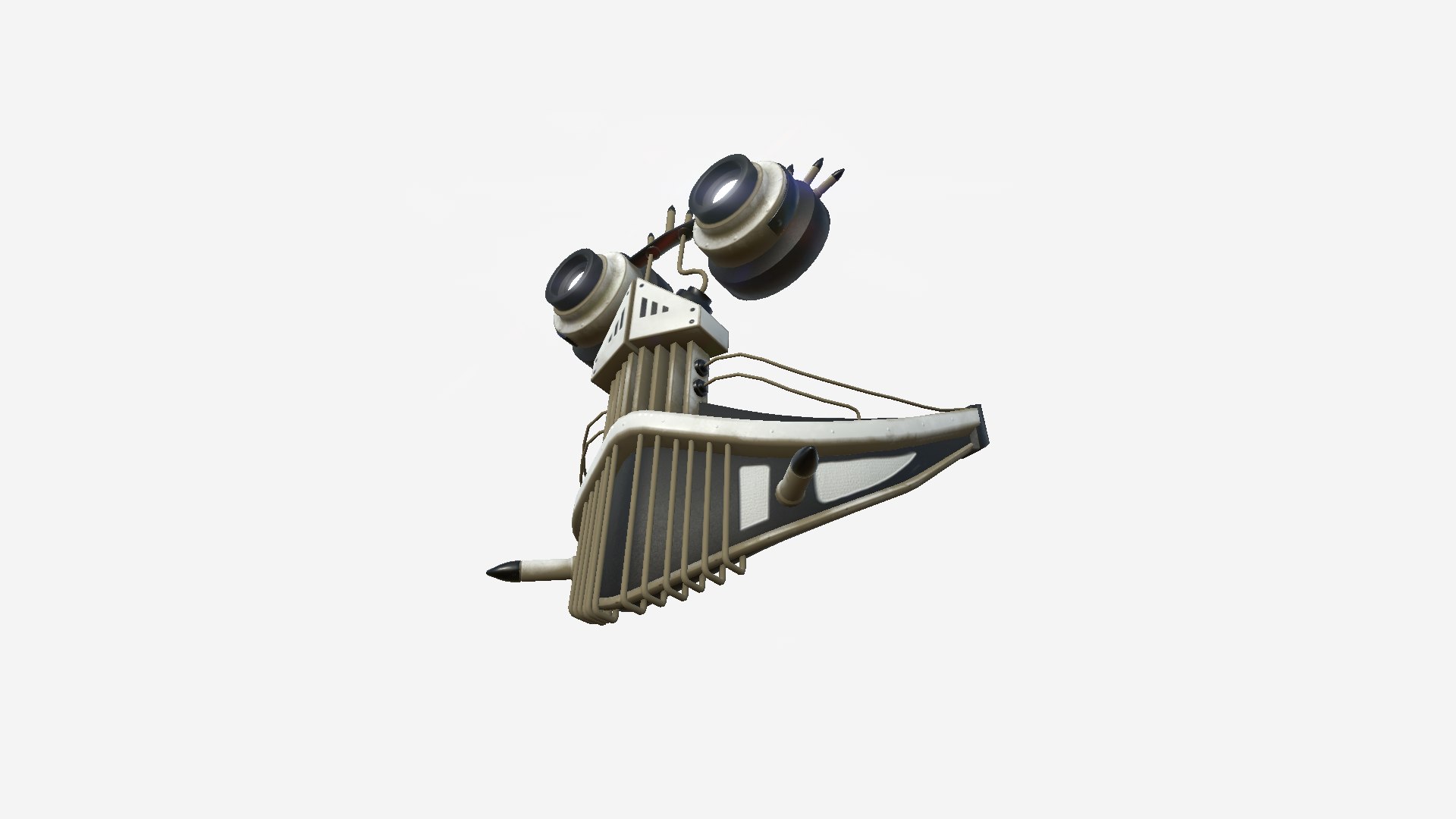 3D Steampunk Mask A07 White Skull - SciFi Character Design Model ...