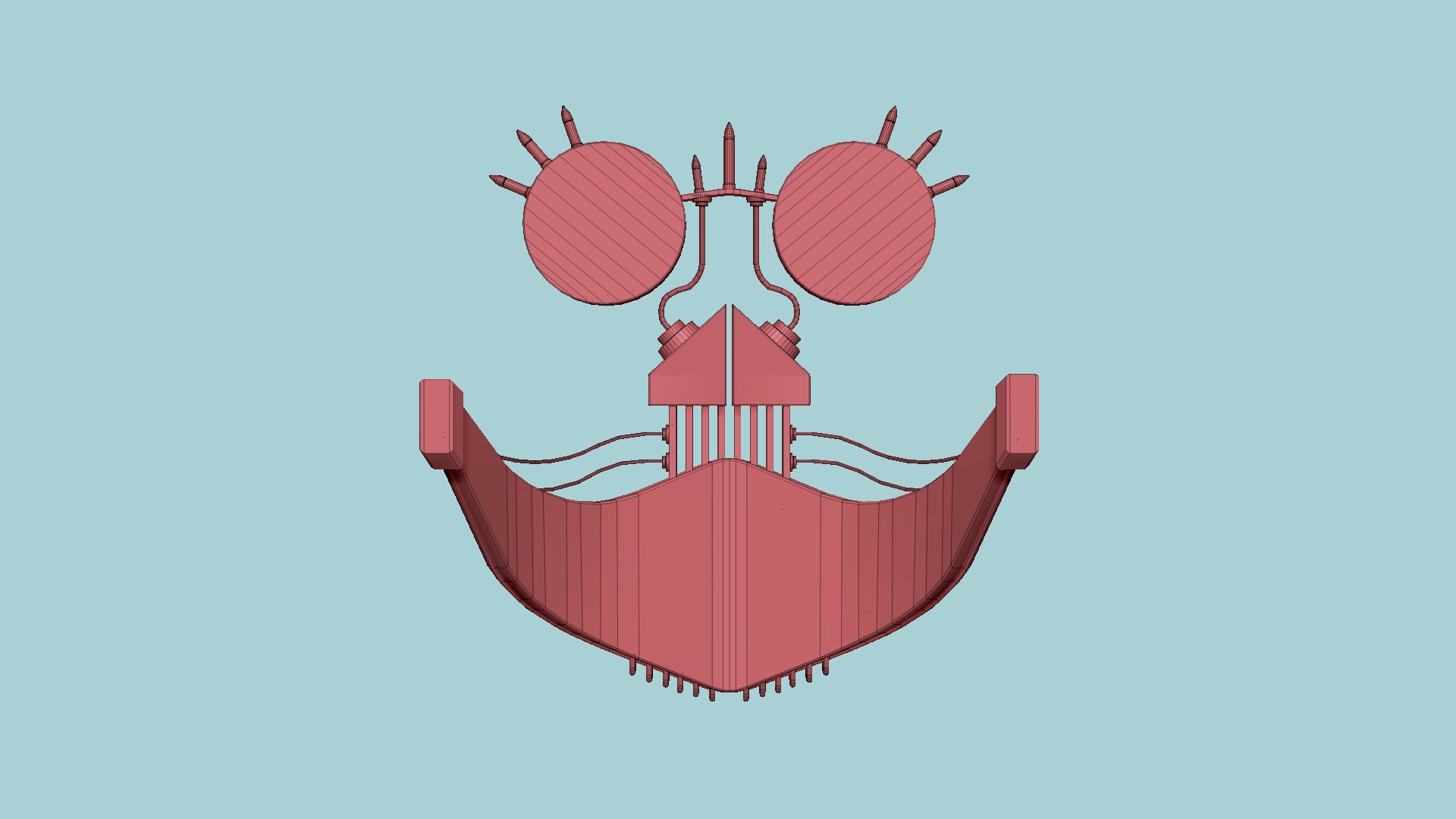 3D Steampunk Mask A07 White Skull - SciFi Character Design Model ...