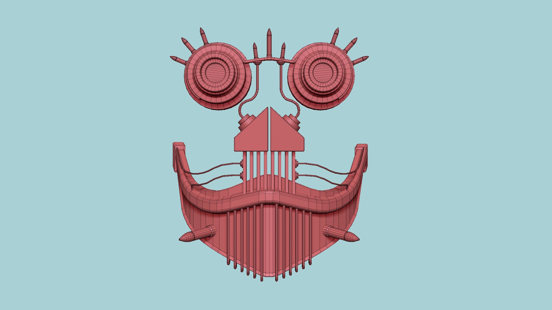 3D Steampunk Mask A07 White Skull - SciFi Character Design Model ...