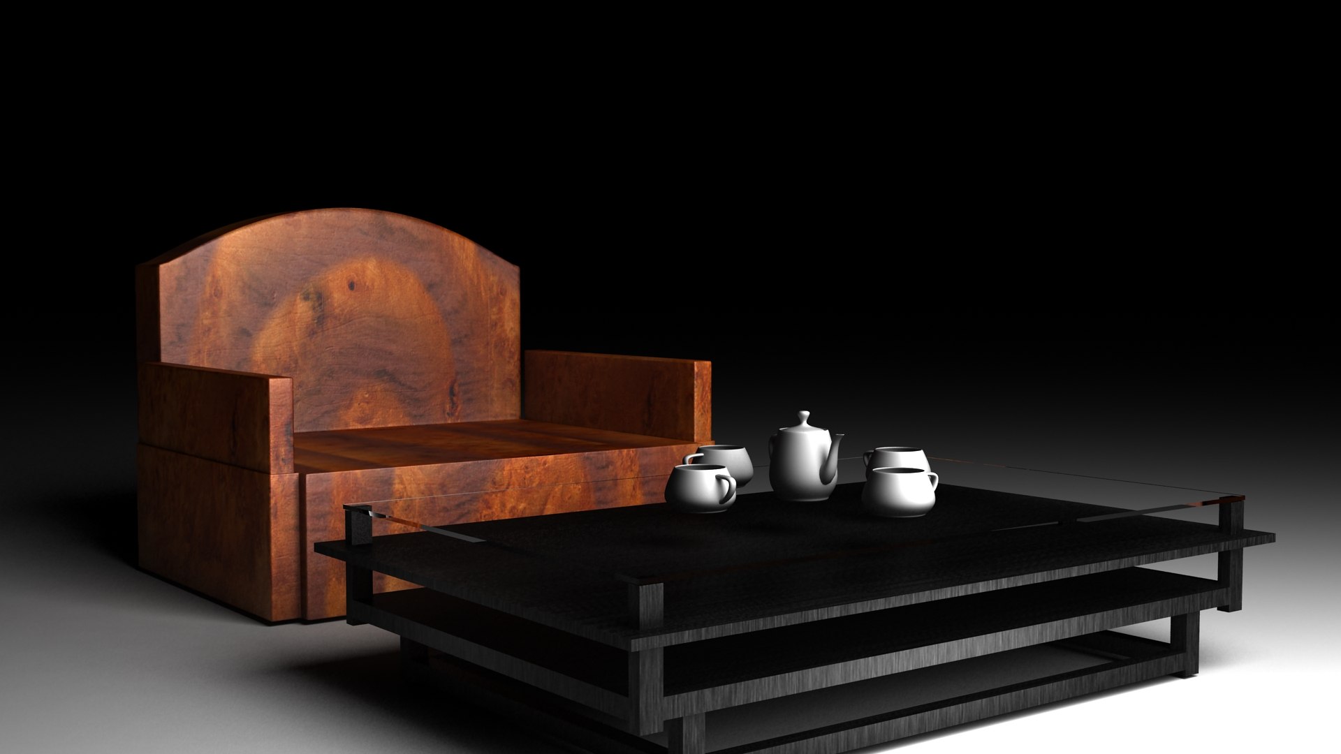 Sofa Tea Table 3D Model - TurboSquid 1415094