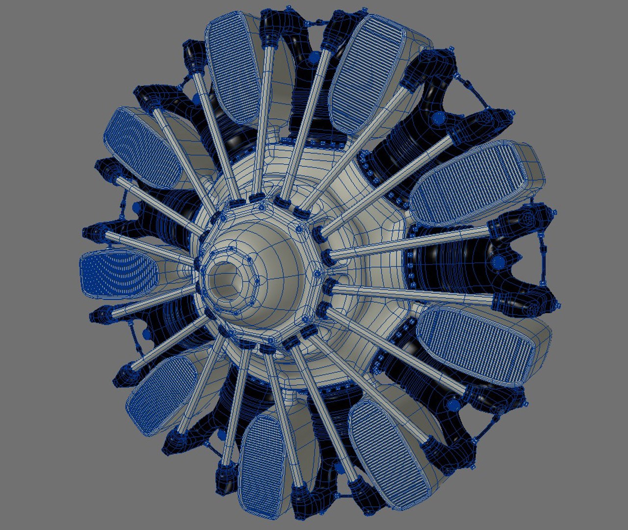3d Concept Plane Engine