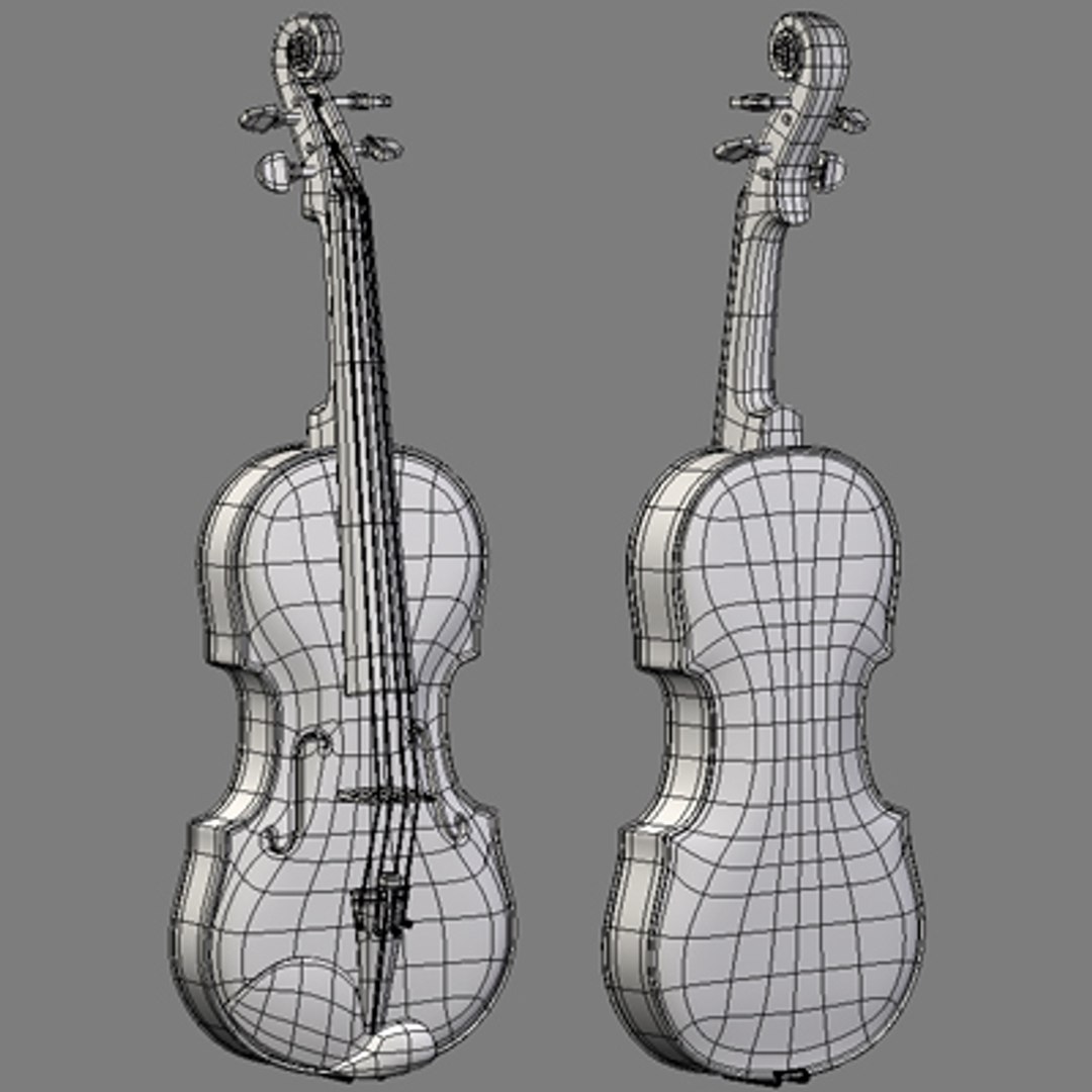 3d model of violin