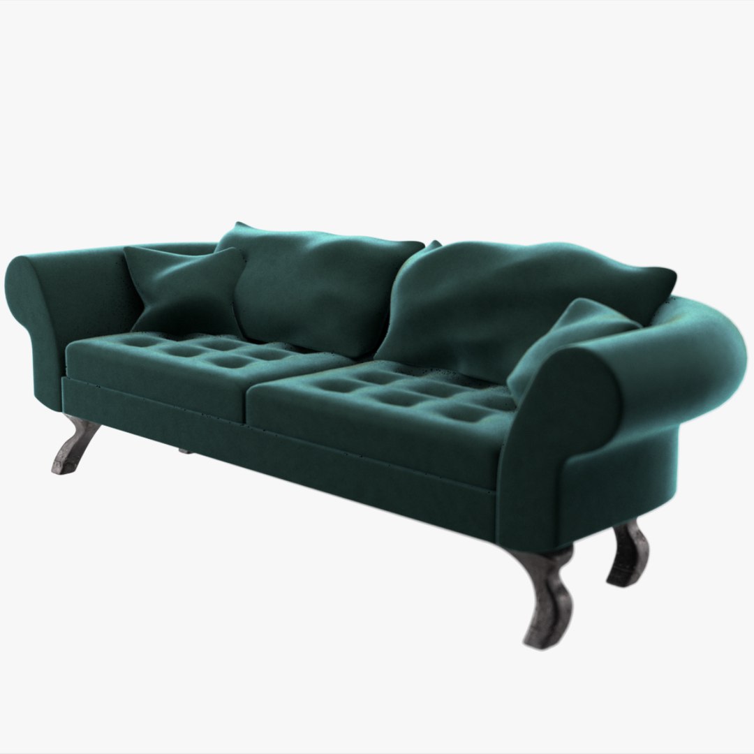 Vintage Two Seater Sofa 3D Model - TurboSquid 2084944