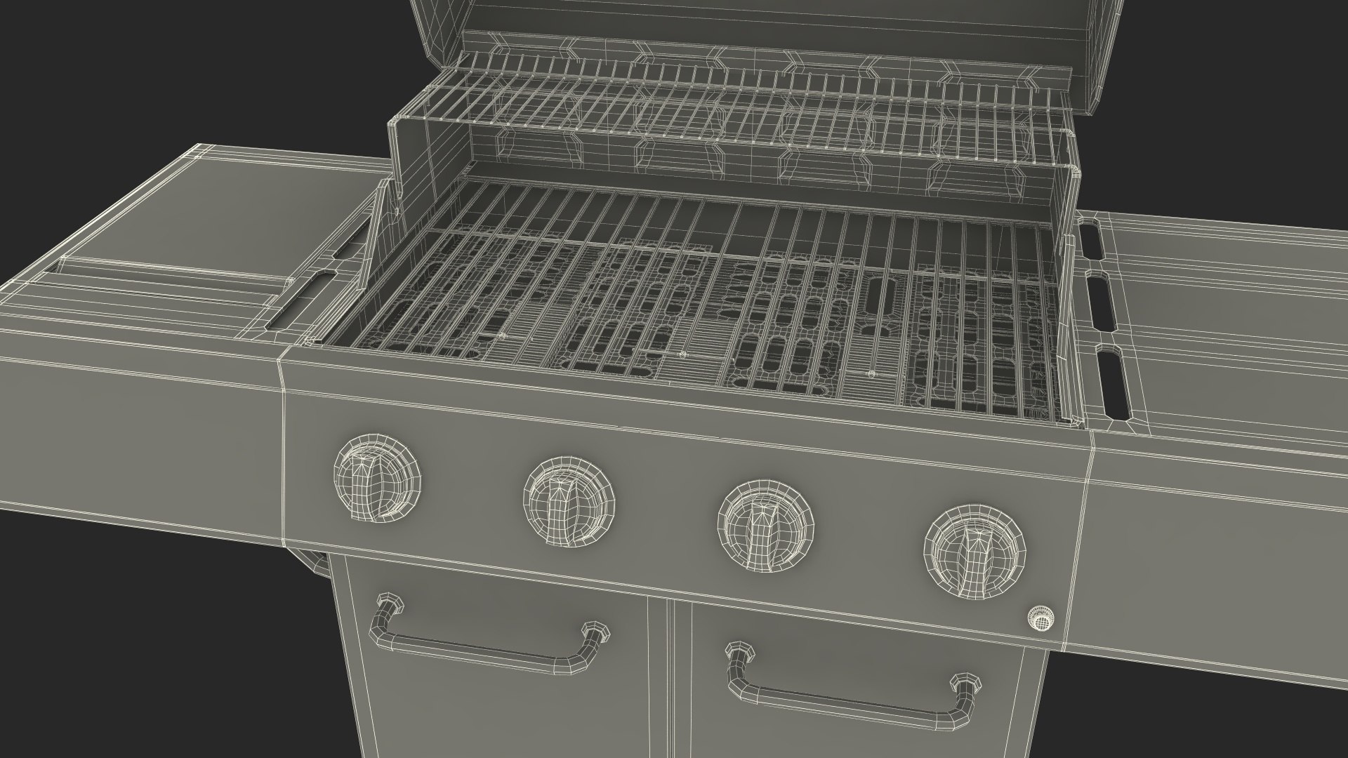Stainless Steel Propane Gas Grill 3D model - TurboSquid 2157574