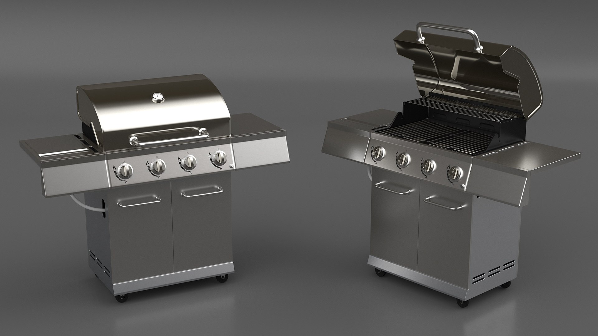 Stainless Steel Propane Gas Grill 3D Model - TurboSquid 2157574