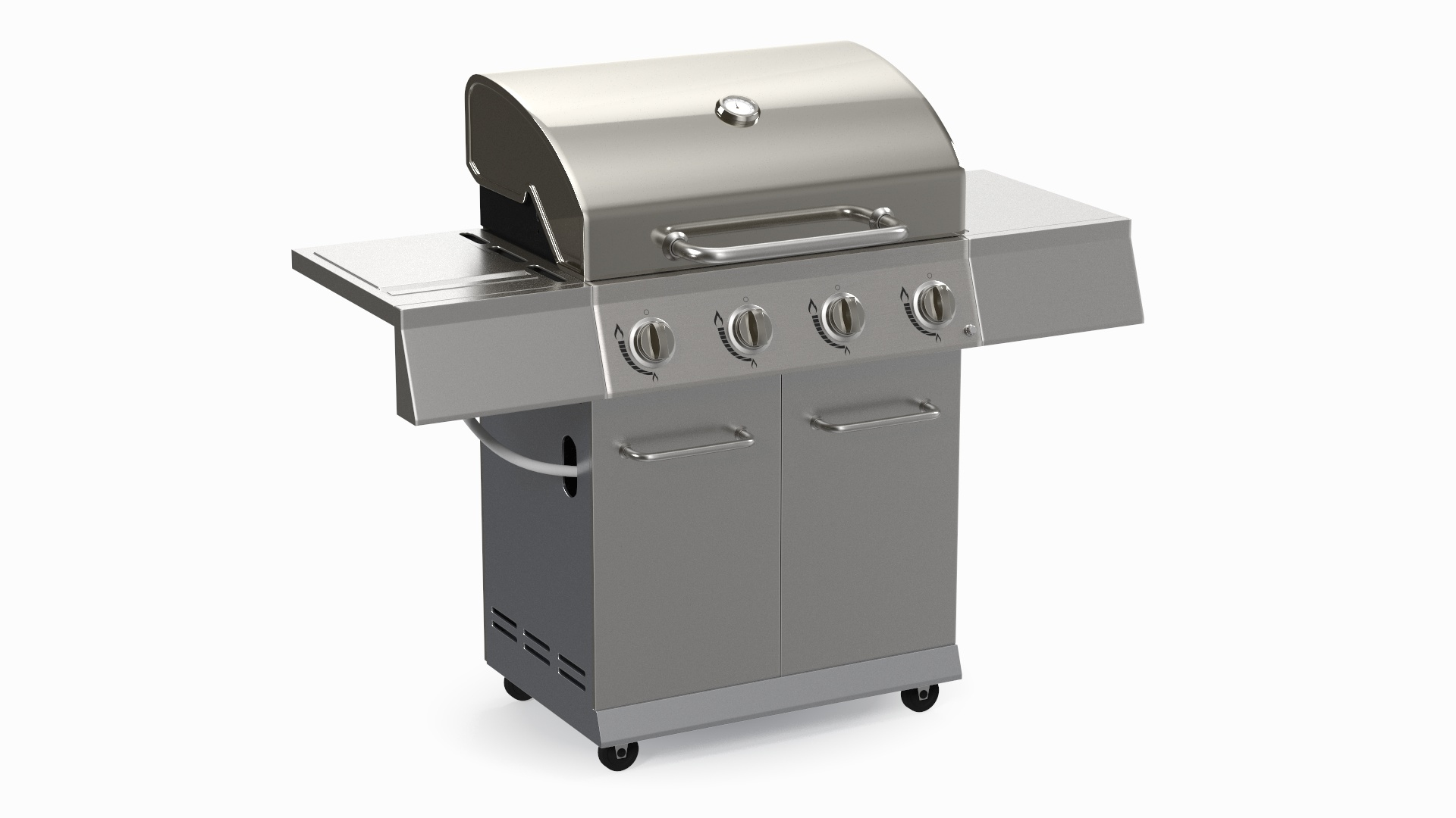 Stainless Steel Propane Gas Grill 3D Model - TurboSquid 2157574