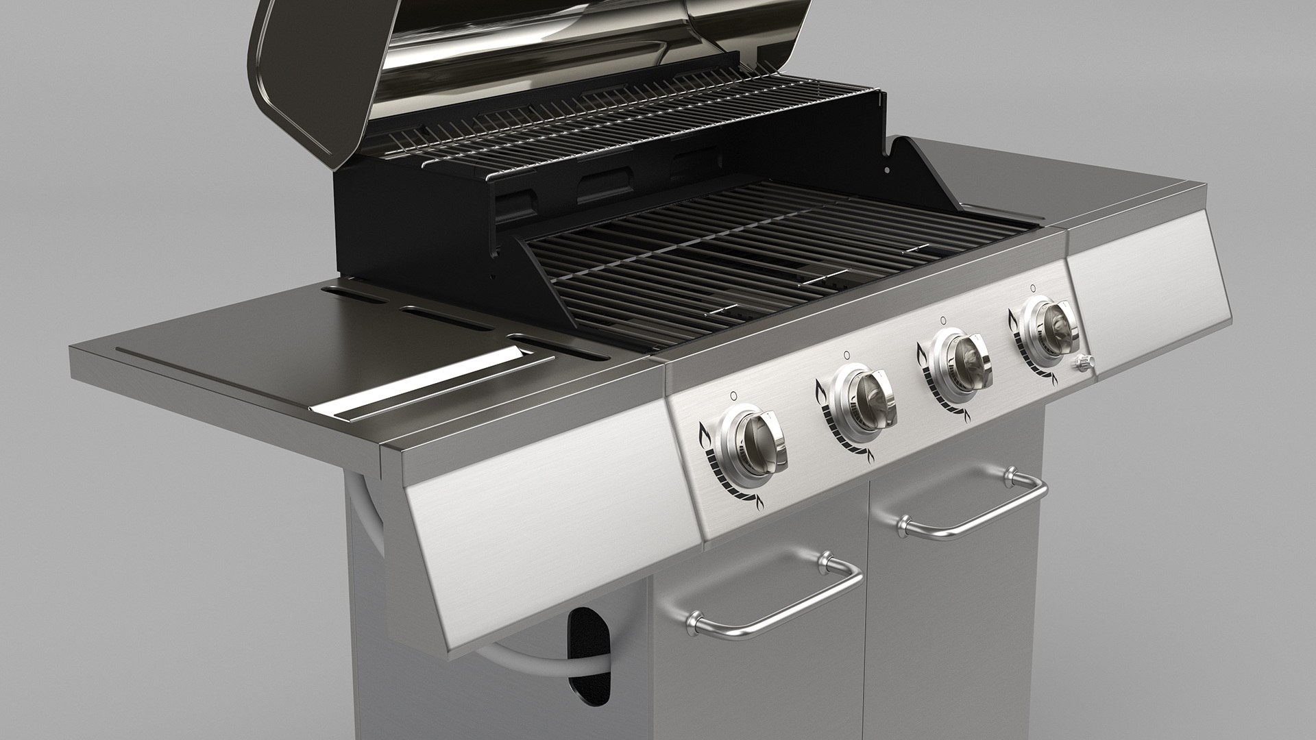 Stainless Steel Propane Gas Grill 3D model - TurboSquid 2157574