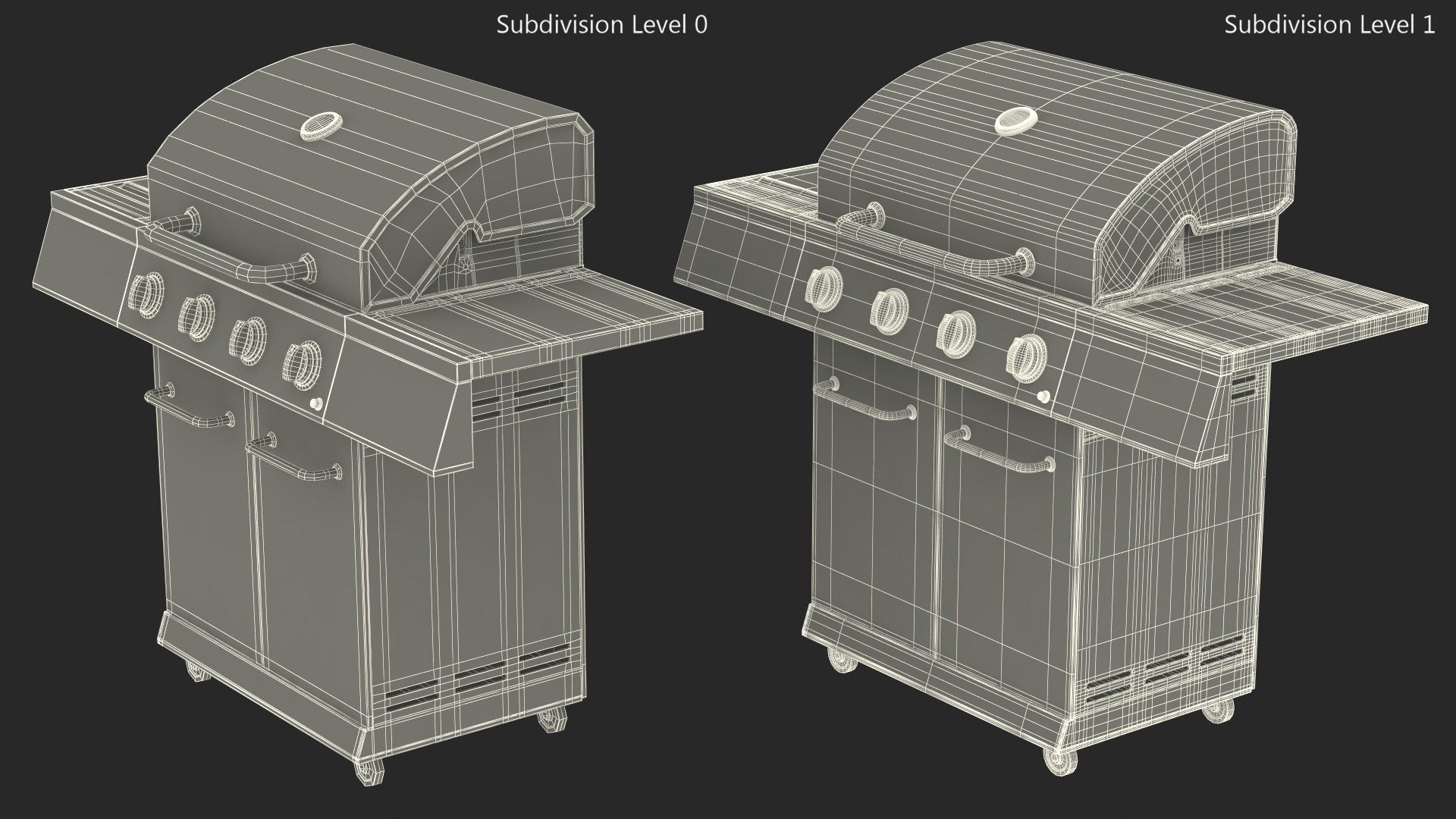 Stainless Steel Propane Gas Grill 3D model - TurboSquid 2157574