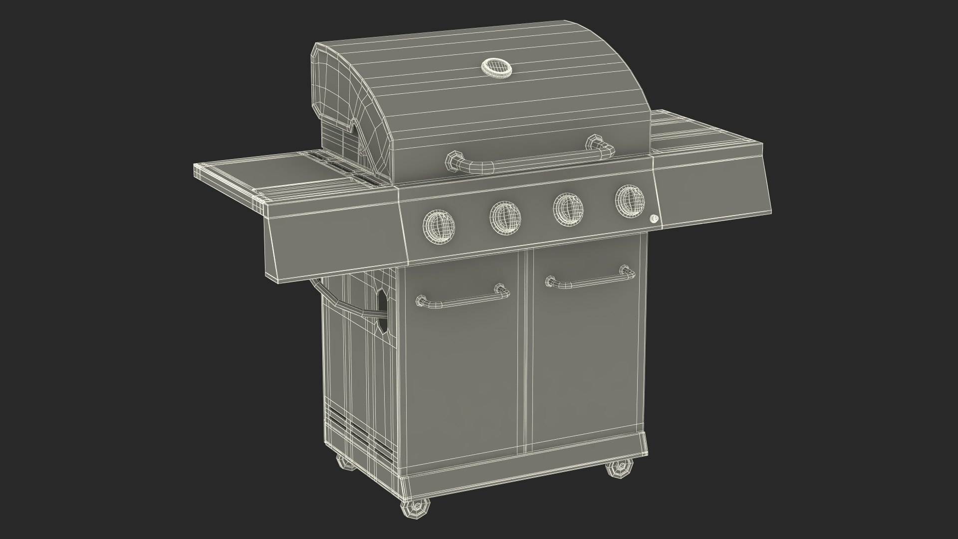 Stainless Steel Propane Gas Grill 3D model - TurboSquid 2157574
