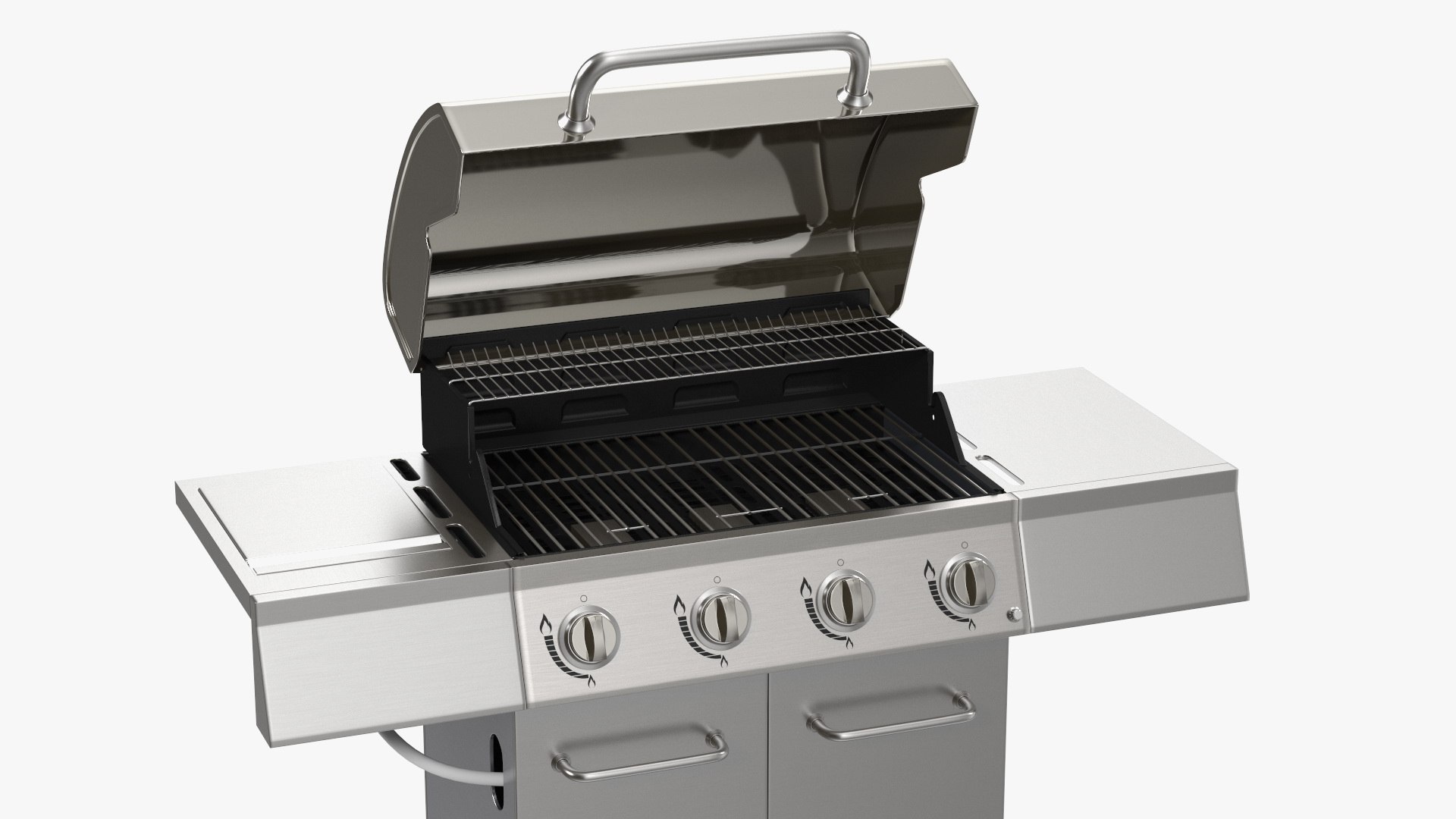 Stainless Steel Propane Gas Grill 3D model - TurboSquid 2157574