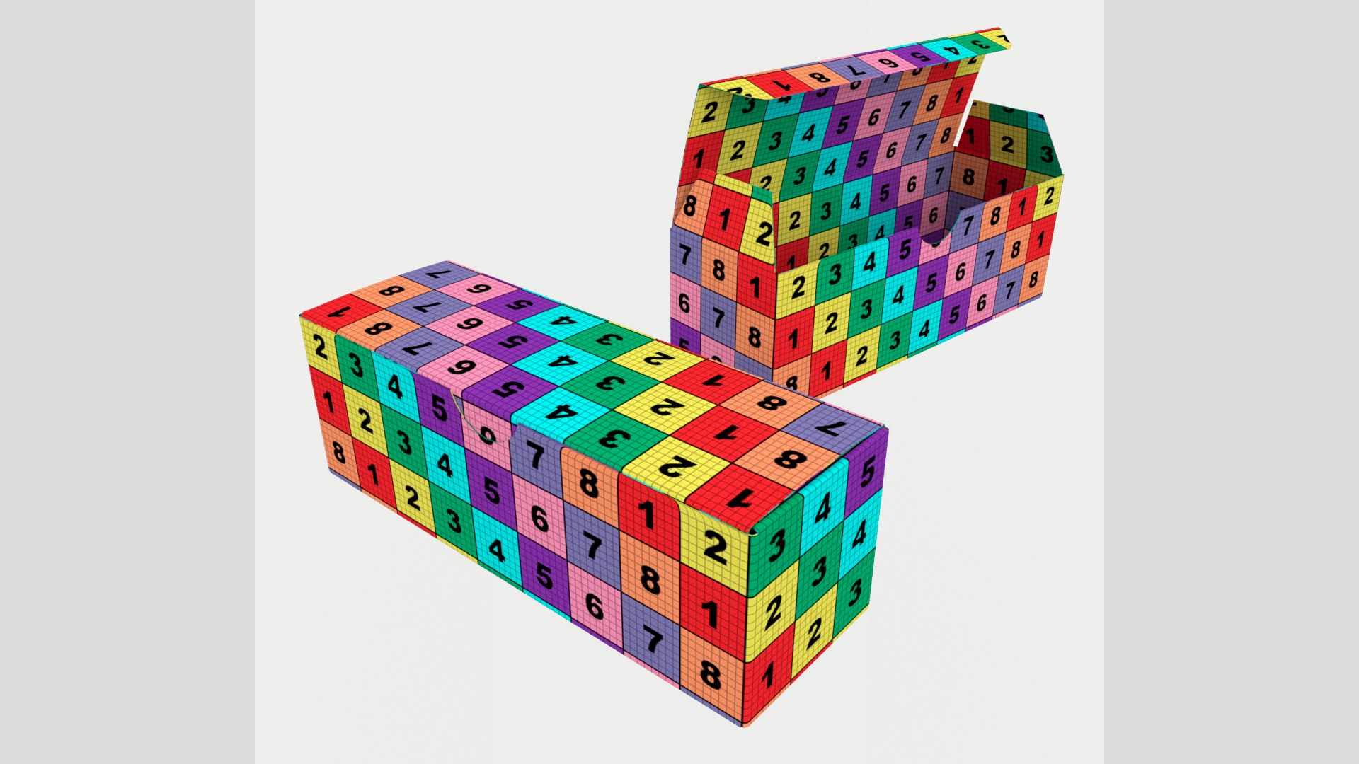 3D model 15cm Long Paper Box Closed Opened Unwrapped - TurboSquid 1914495