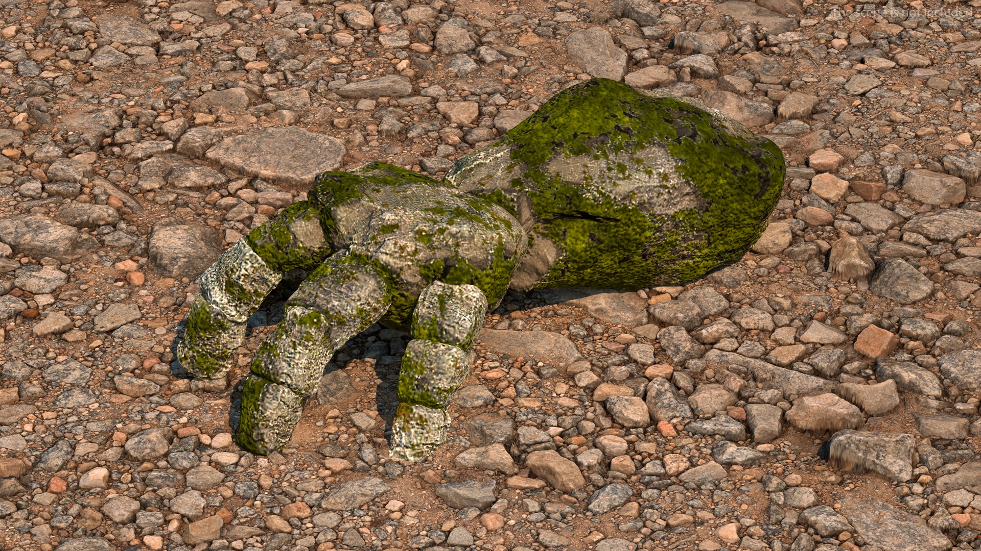 3D Stone Golem Hand - TurboSquid 2031843