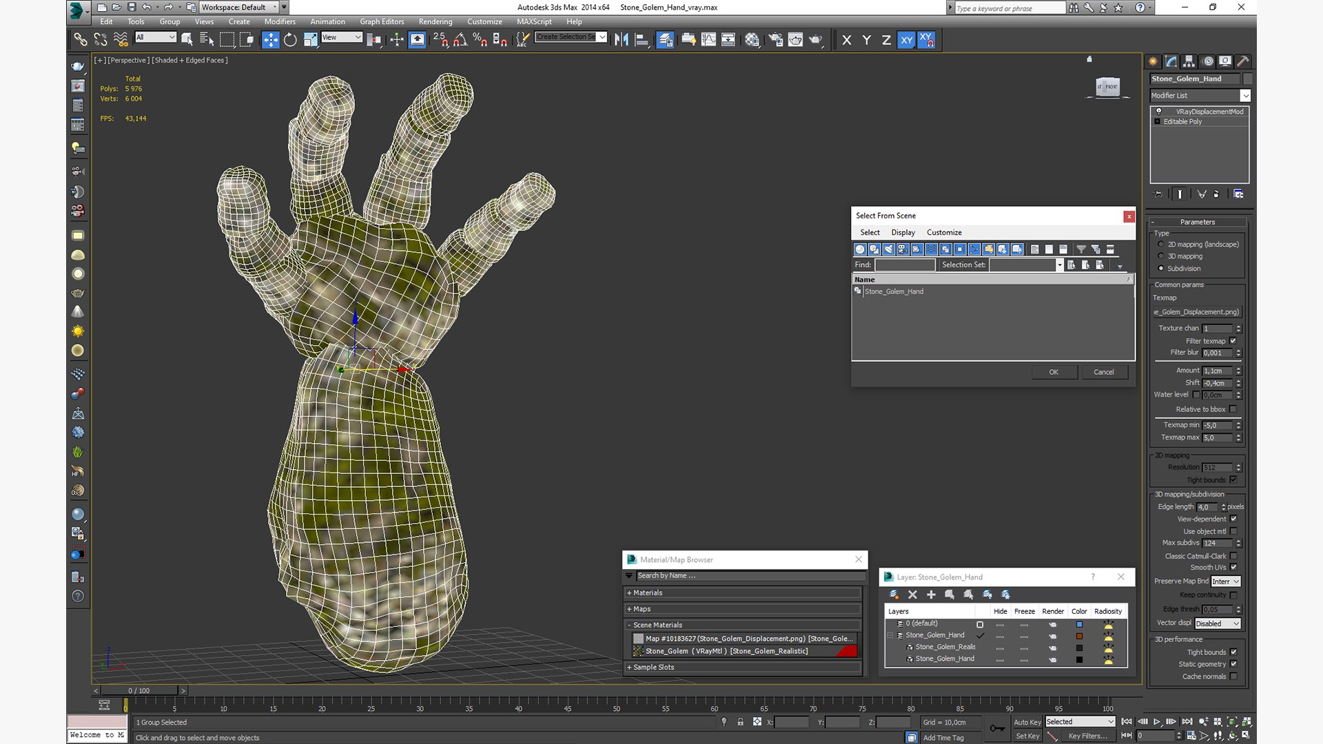 3D Stone Golem Hand - TurboSquid 2031843