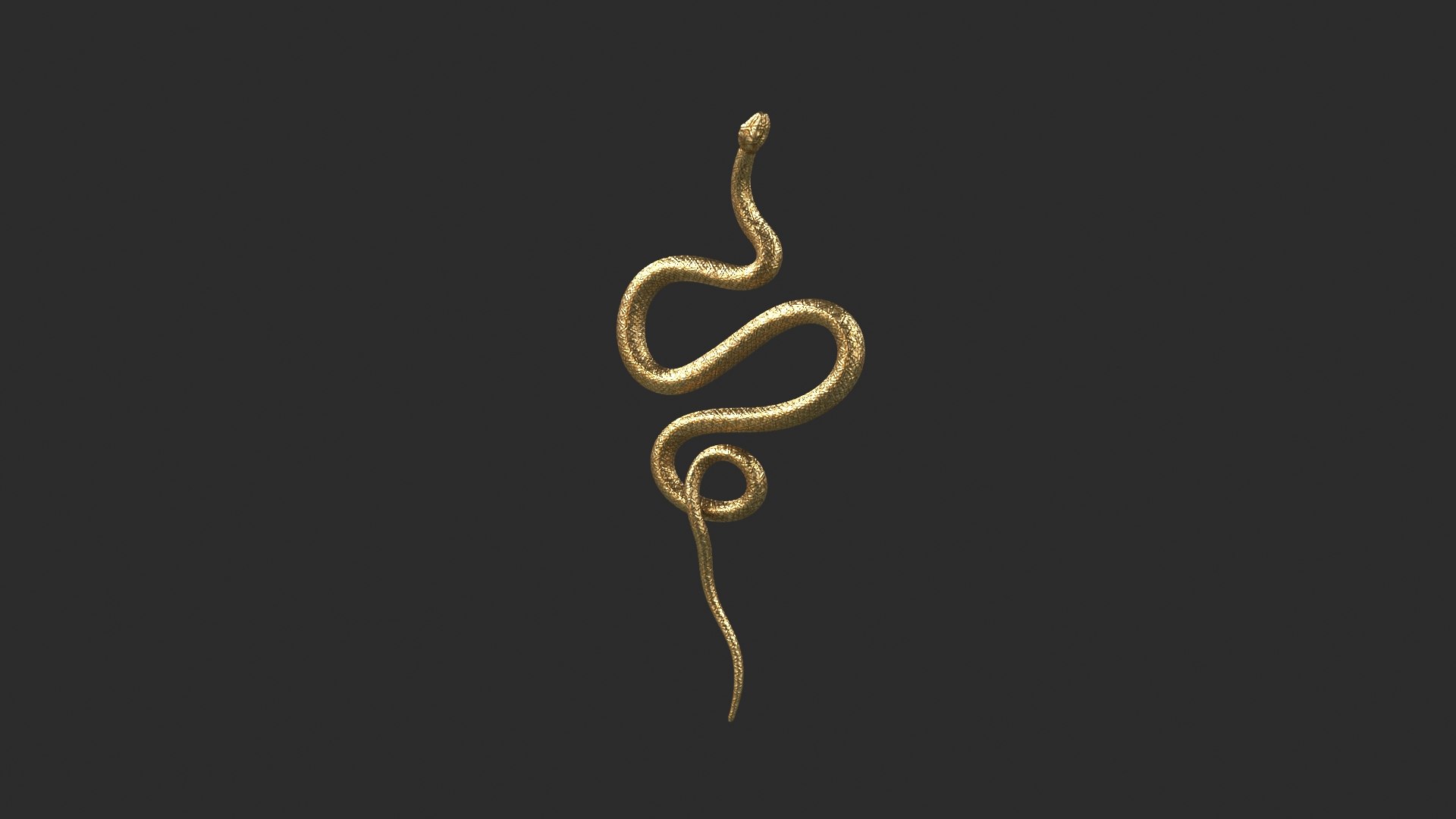 Gold-Silver Snake Wall Art 3D Model - TurboSquid 1942503