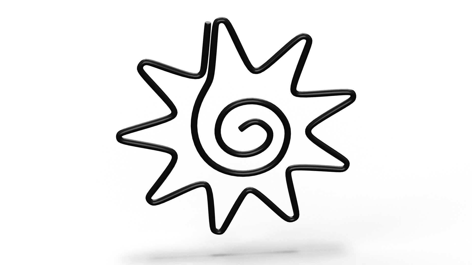 Sun Shaped Paper Clip 3D Model - TurboSquid 2191809
