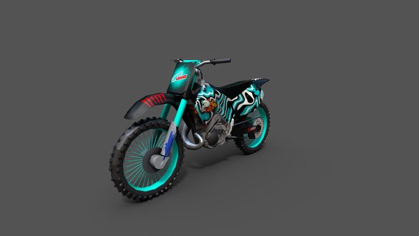 modelo 3d Modelo Dirt Bike X10 3D Low Poly con textura 4k PBR ...