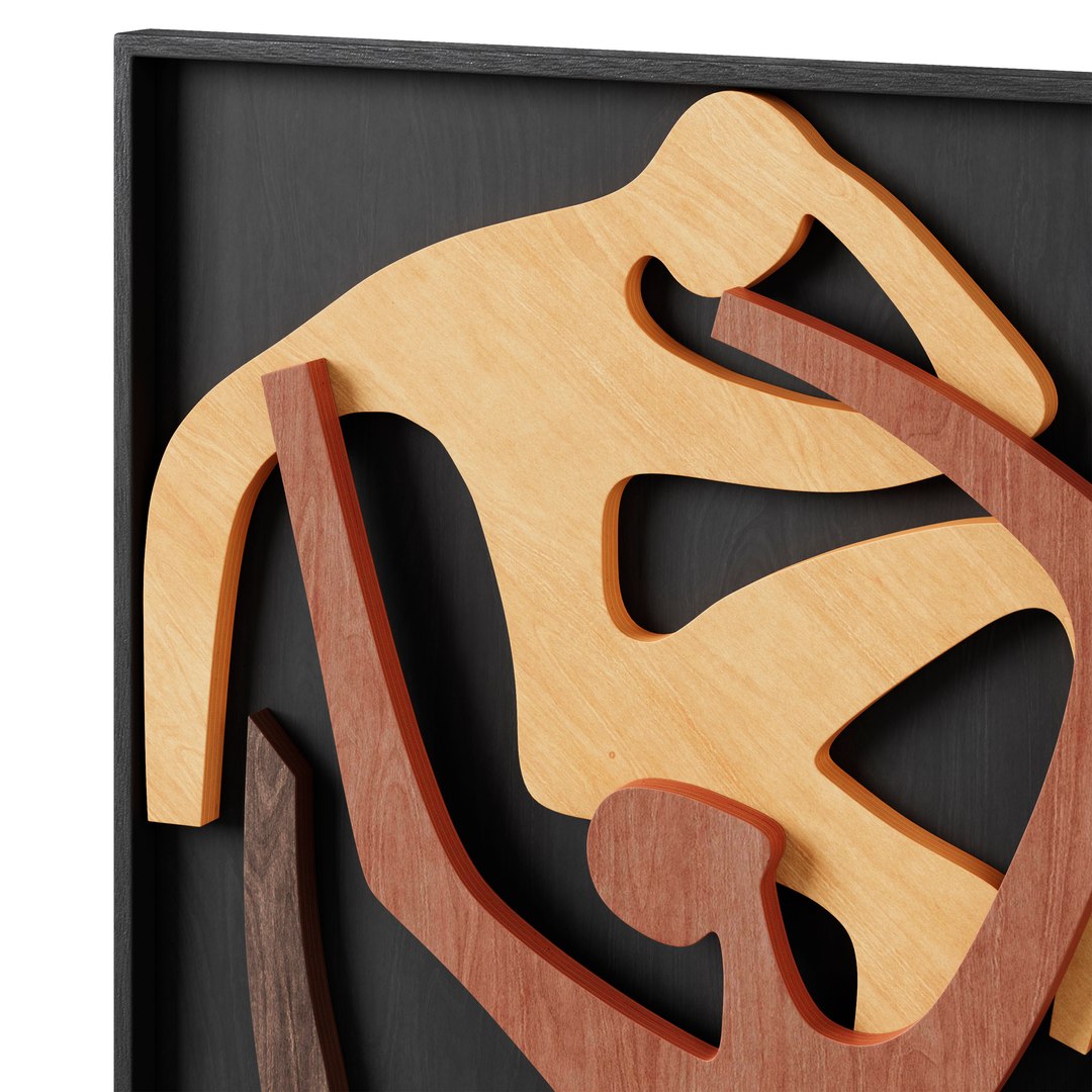 Human Wood Wall Art Model - TurboSquid 2322217
