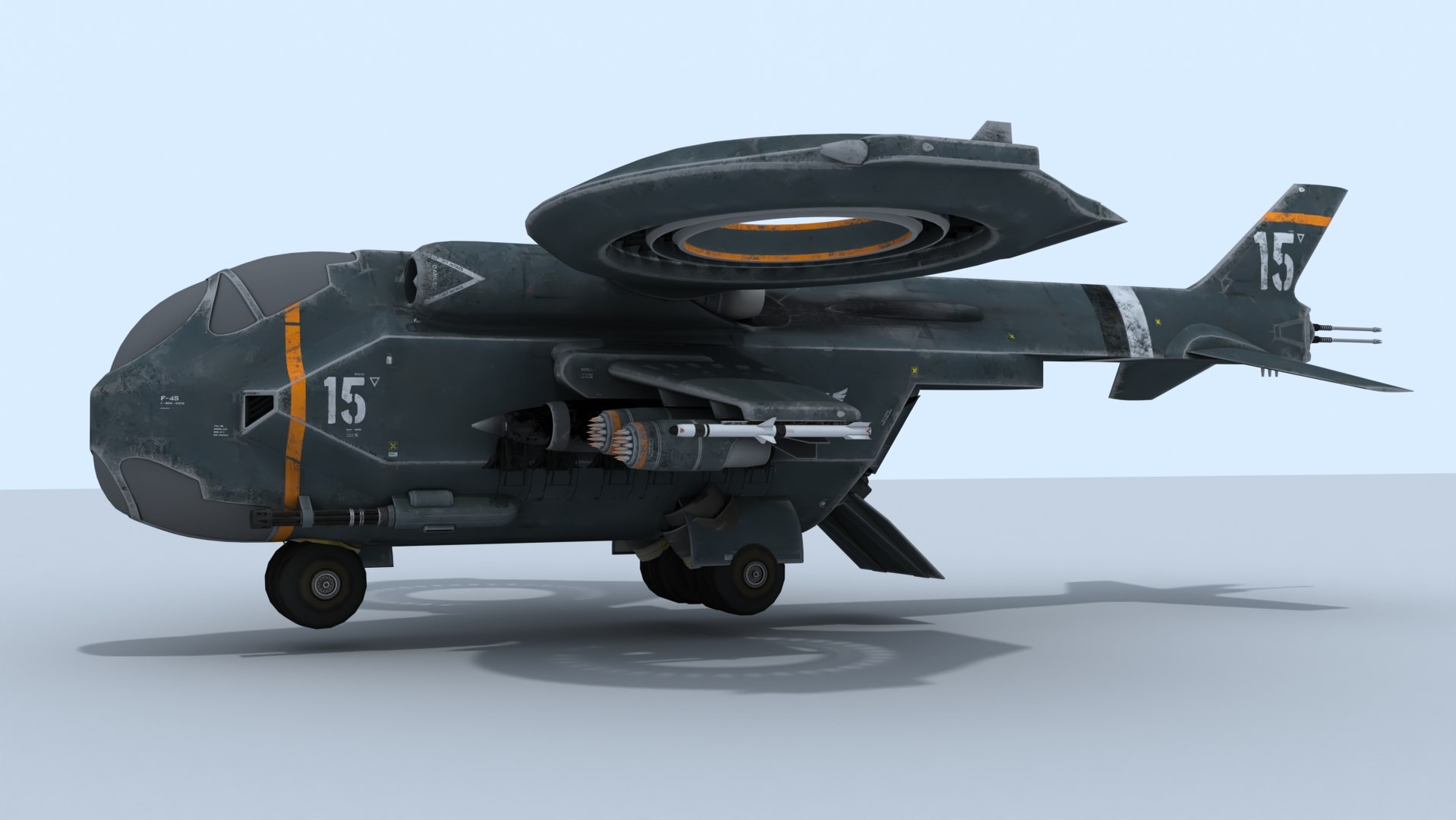 Scifi Aircraft 02 3D Model - TurboSquid 2308011