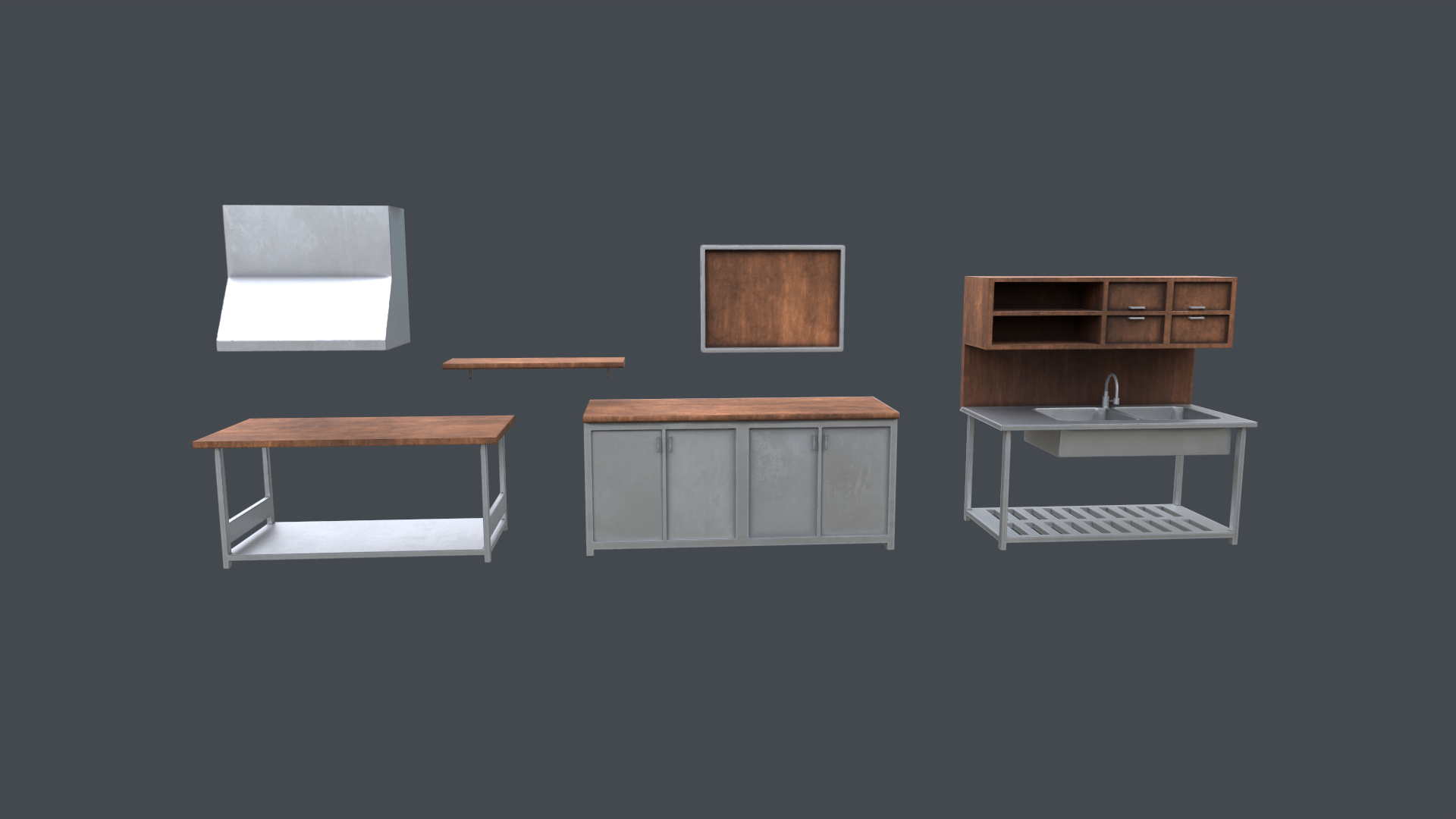 3D Kitchen Furniture - TurboSquid 2366039