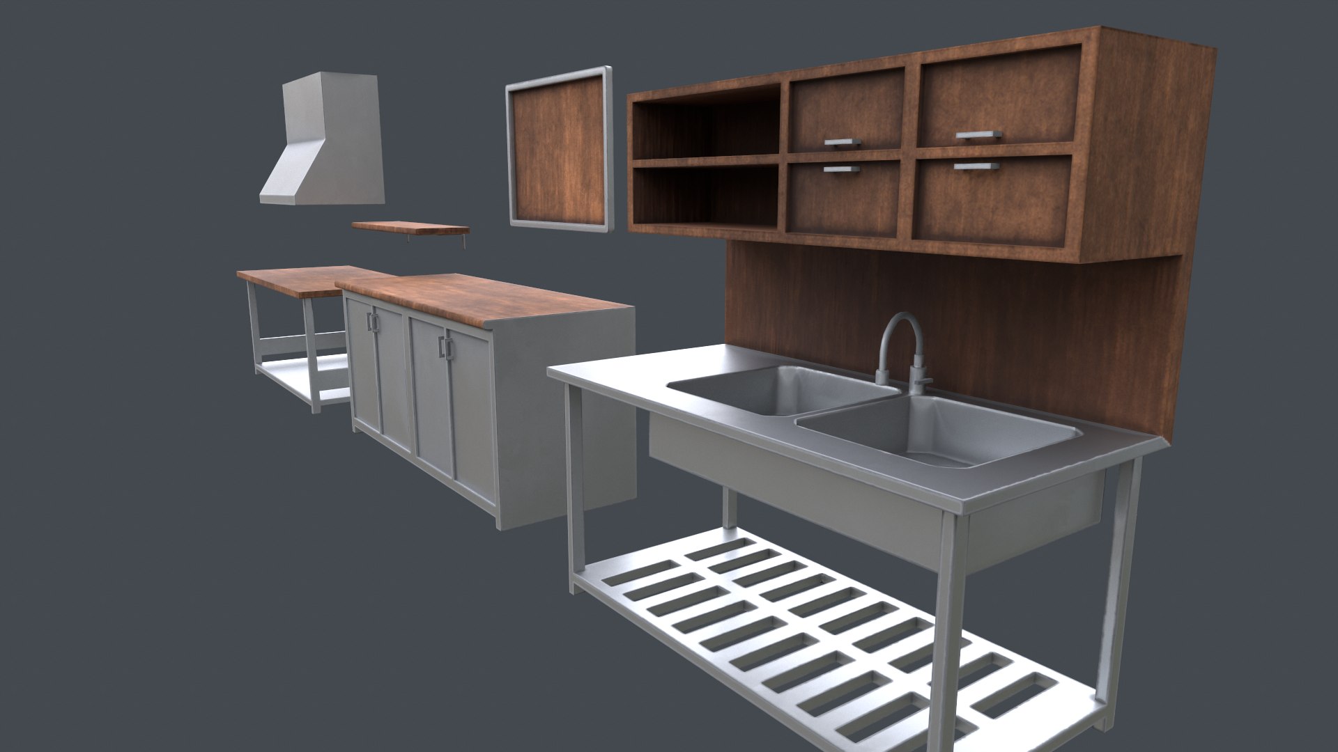 3D Kitchen Furniture - TurboSquid 2366039