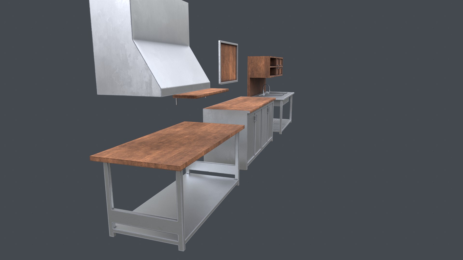 3D Kitchen Furniture - TurboSquid 2366039