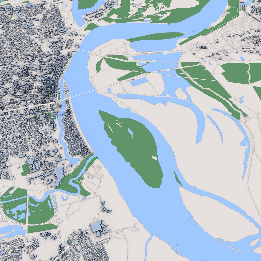 3D Memphis City Tennessee - TurboSquid 2310538