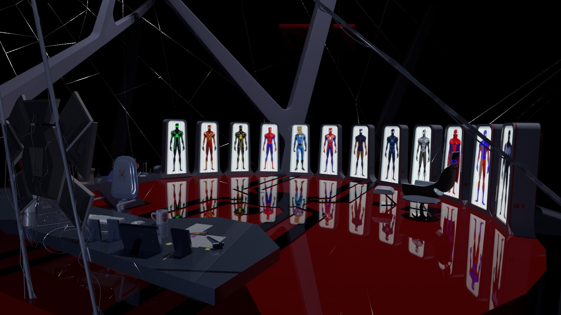 3D Spiderman Into the Spiderverse Base - TurboSquid 1932735