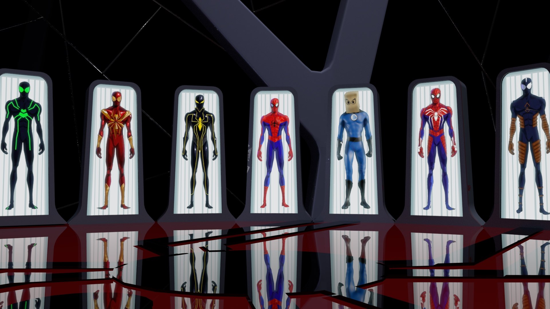 3D Spiderman Into the Spiderverse Base - TurboSquid 1932735