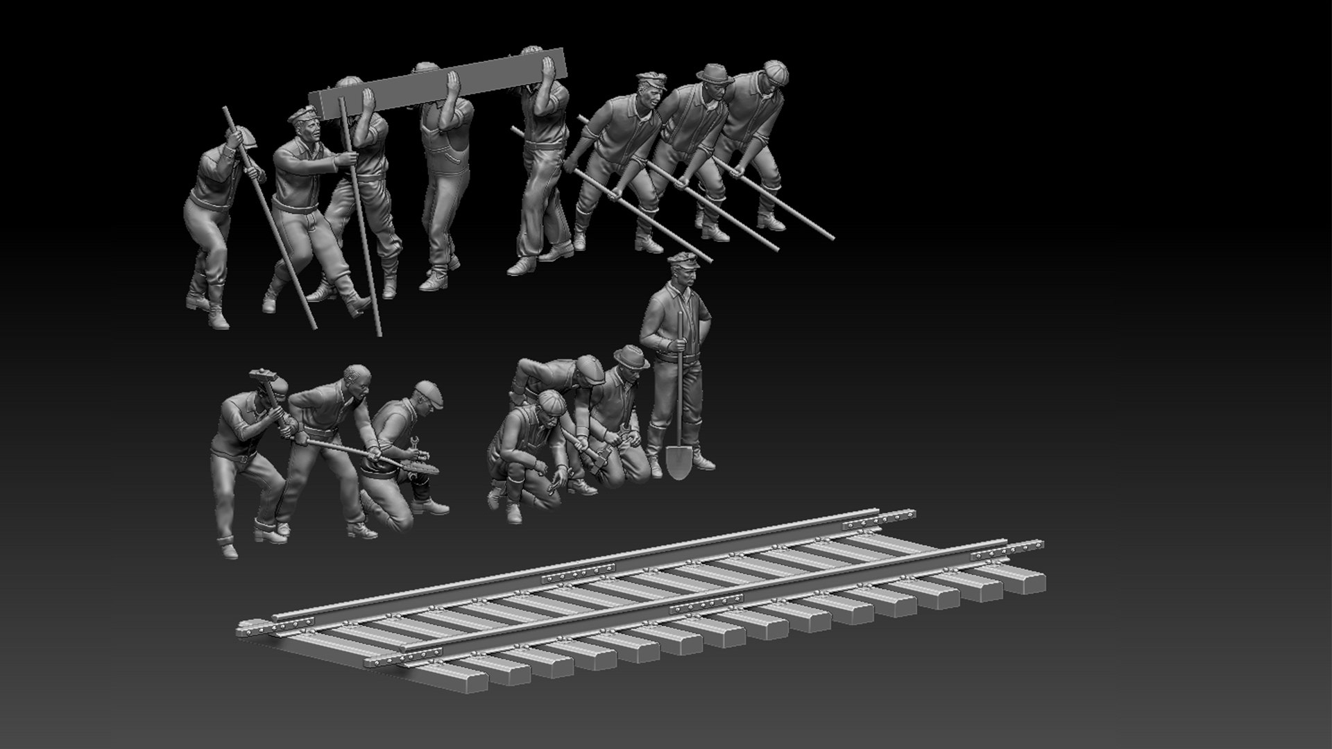 Workers Railway 3D Model - TurboSquid 2012983