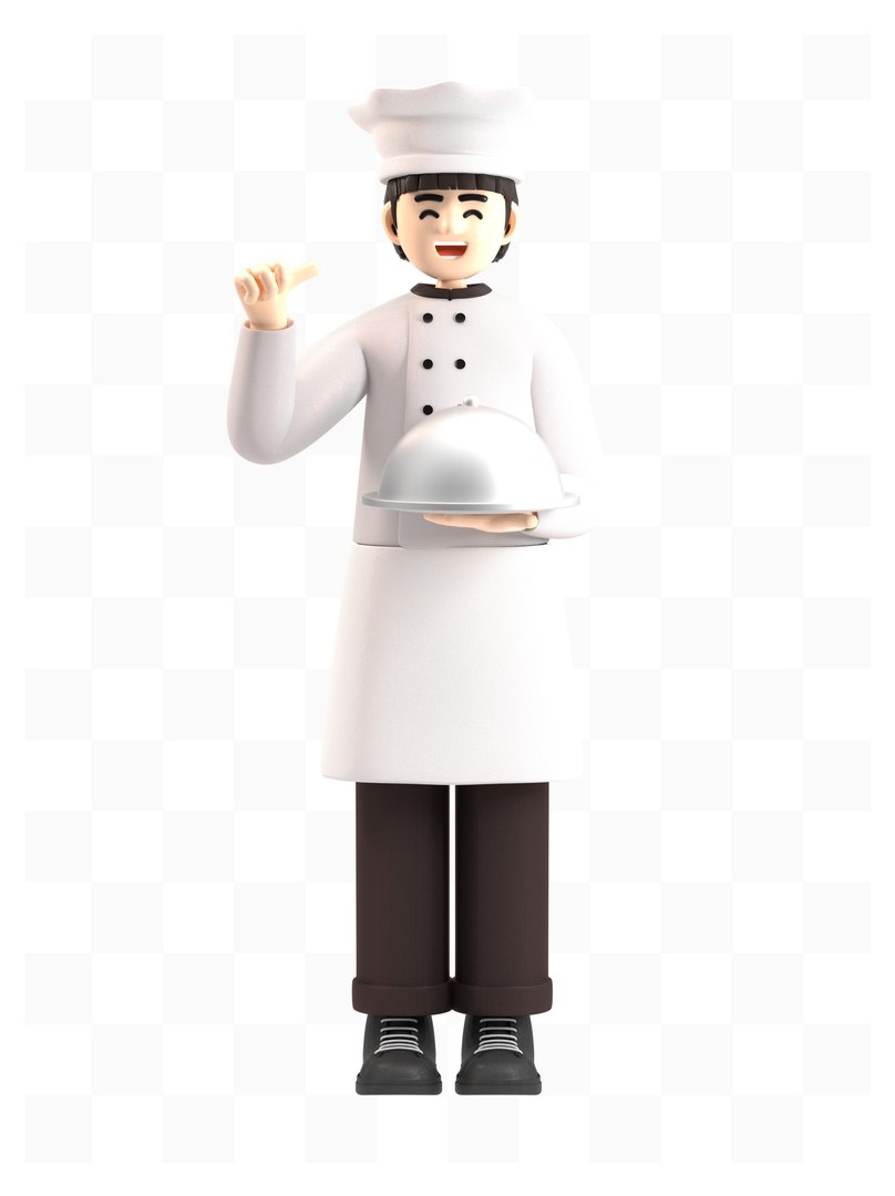 3D C4D Cartoon Chef model - TurboSquid 2039340