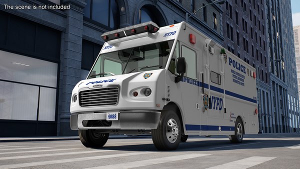 modelo 3d Interior sencillo del centro de mando móvil del Departamento ...