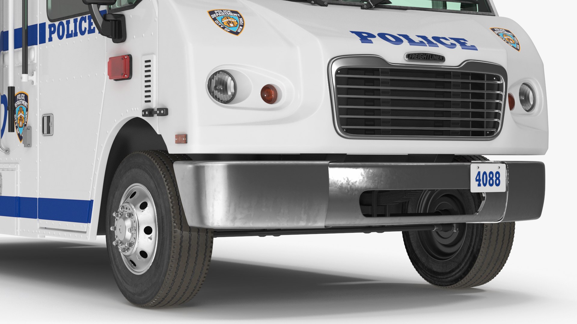 NYPD Mobile Command Center Simple Interior model - TurboSquid 2088558