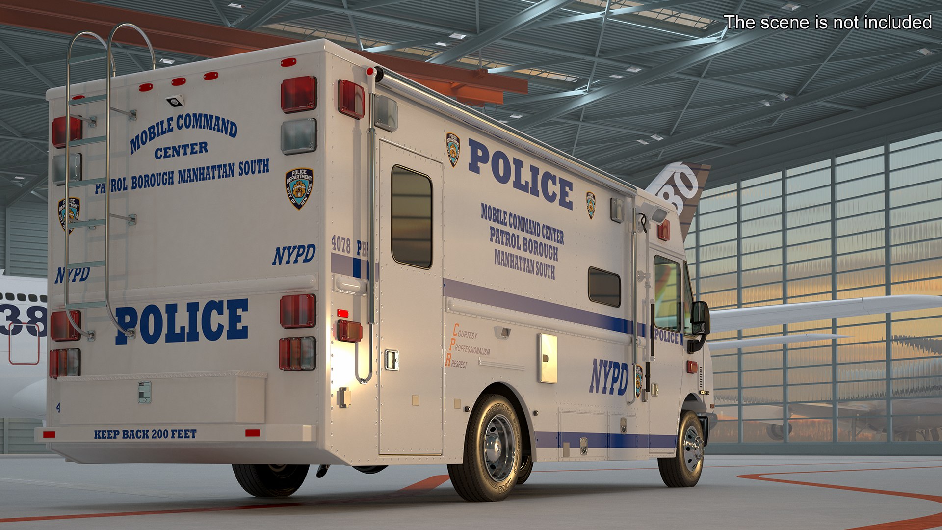 NYPD Mobile Command Center Simple Interior model - TurboSquid 2088558