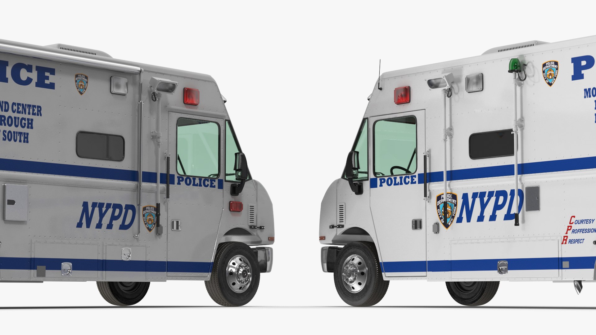 NYPD Mobile Command Center Simple Interior model - TurboSquid 2088558