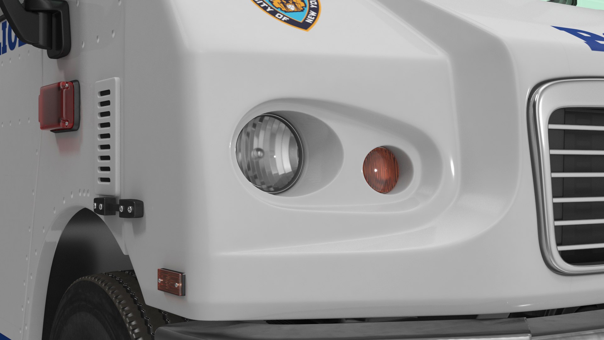 NYPD Mobile Command Center Simple Interior model - TurboSquid 2088558