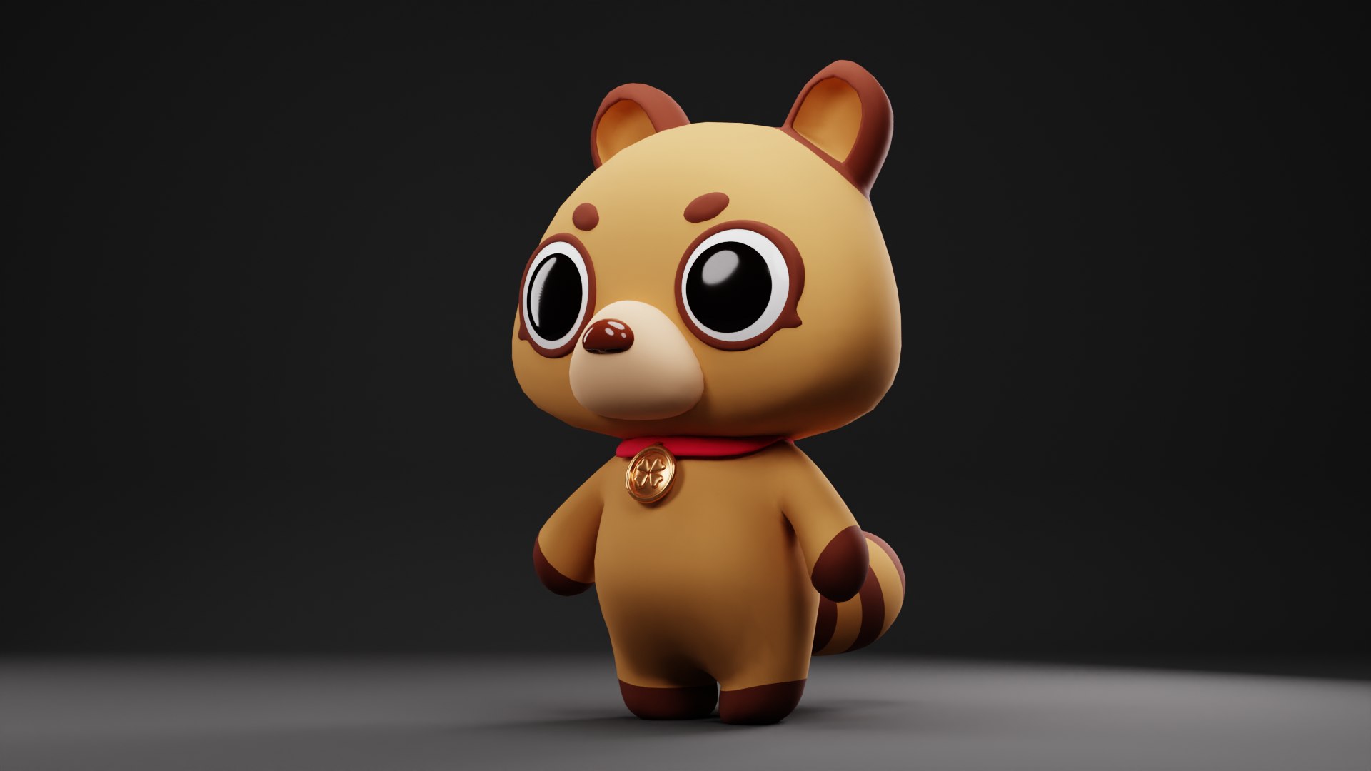 Cartoon Bear Tanuki 3D Model - TurboSquid 2254903