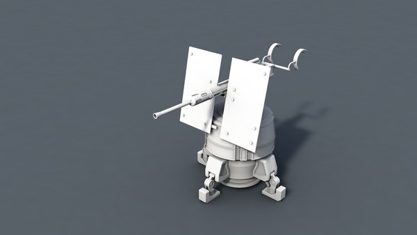 3D model Turret machine gun high poly - TurboSquid 1958657